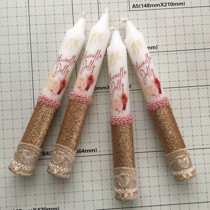 DEBUT CANDLES / 18th birthday | 18pcs/set | 7inches in length x .9 ...