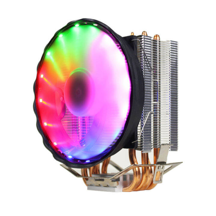 RGB LED CPU Cooler Fan 4 Heatpipe 12V Cooler 120mm Cooling Fan Heat ...