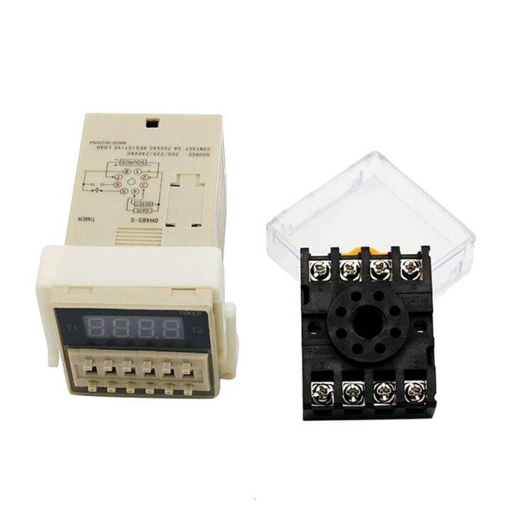 DH48S-S Programmable Timer Charger with DH48S Socket Base DIN Rail Sec ...