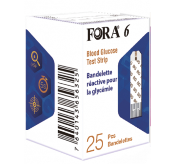 Fora 6 Plus Blood Glucose Meter Test Strips 25s | Lazada