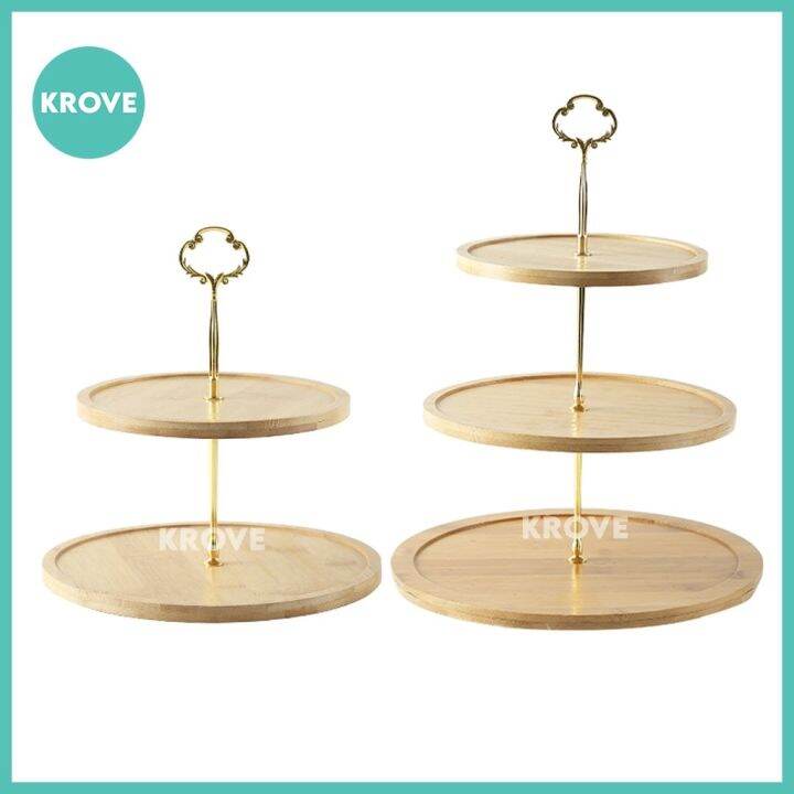 Wooden Pastry Display Stand for Cupcakes Muffins Cookies Desserts 2/3 ...