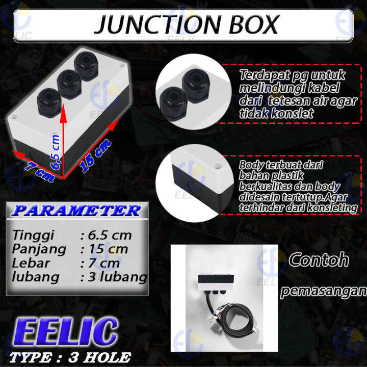EELIC BOX-COB Box pelindung kabel memiliki beberapa type 1lubang ...