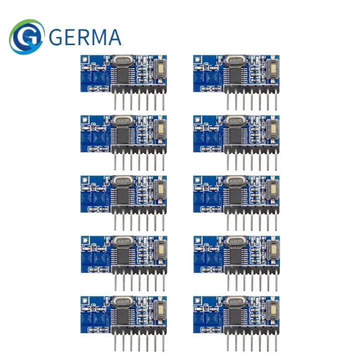 GREMA 10PCS 433.92Mhz Super Heterodyne Receiver Module With Decoding ...