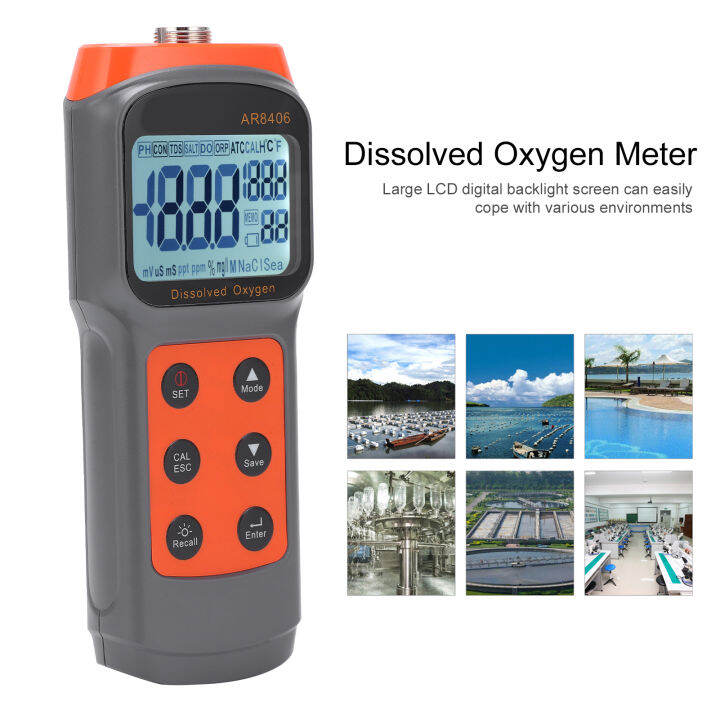 Dissolved Oxygen Meter Portable Digital Dissolved Oxygen Detector LCD ...