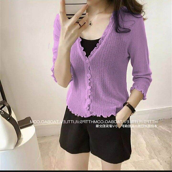 baju rajut wanita lengan panjang korea style \ baju rajut wanita lengan panjang korea krop ...