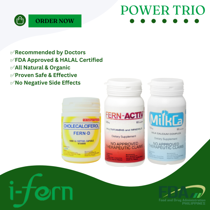 Power Trio Ifern Products Fern D Vitamin D 1000IU | Lazada PH