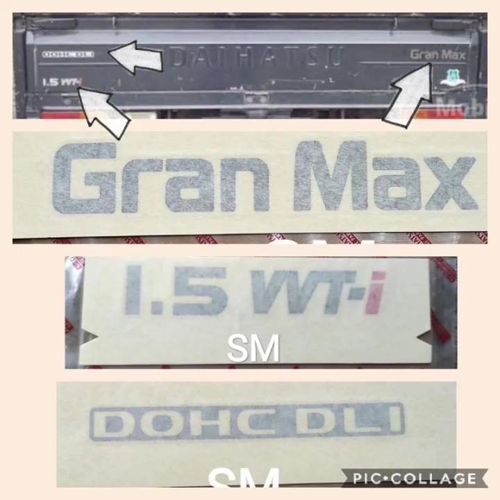 sticker bak belakang gran max pick up original stiker pintu bak ...
