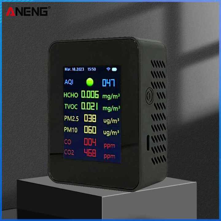 【ANENG】9in 1 Portable Air Quality Monitor Multifunctional M2.5 PM10 HCHO TVOC CO CO2 Meter ...