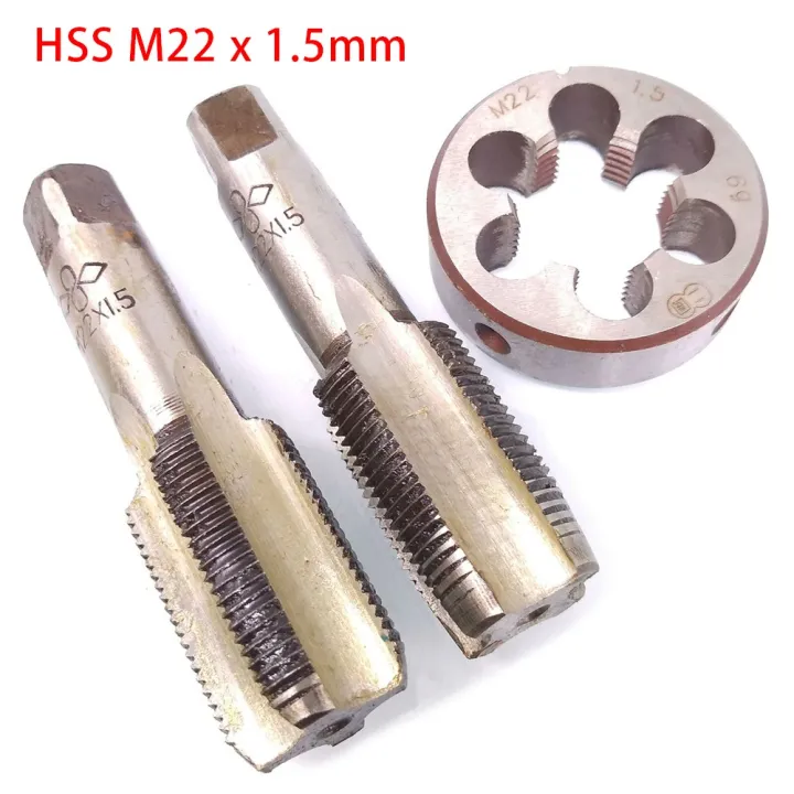 HSS M22 X 1.5mm Taper & Plug Tap & M22 X 1.5mm Die Metric Thread Right Hand | Lazada PH