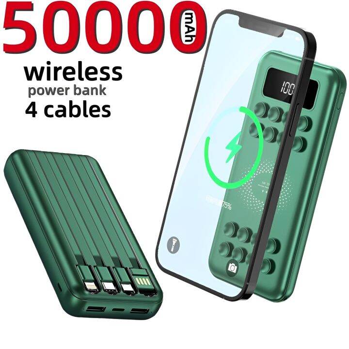 Wireless power bank50000mAh powerbank original fast charging powerbank ...