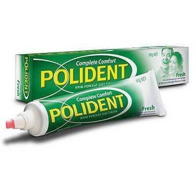 📣Polident Denture Adhesive Full & Partial False Teeth Fixative - Mint ...