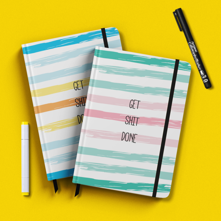 Buku Notebook Custom Warna Tulisan Quotes Ukuran A5 Bookpaper dan HVS ...