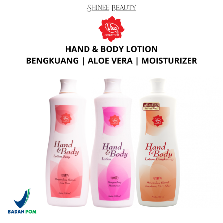Viva Hand & Body Lotion Bengkuang Aloe Vera Moisturizer - 550mL ...