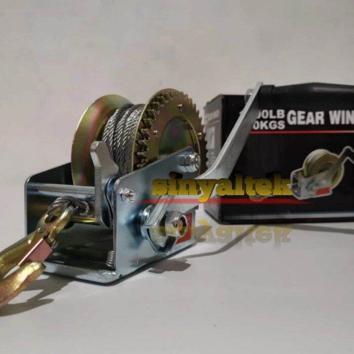 KATROL MANUAL 1000LB WIRE ROPE GEAR WINCH 500 KG - GENIUSSTORE9 ...