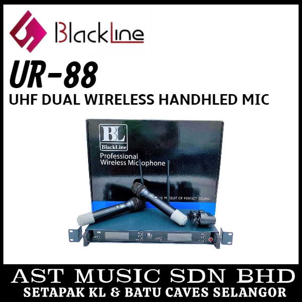 BLACKLINE UR88 UHF DUAL WIRELESS HANDHLED MIC | Lazada