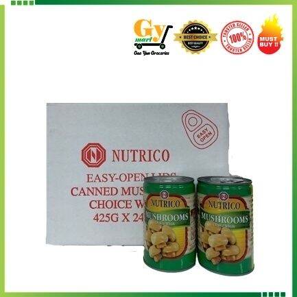 [Carton 24Pcs] Nutrico Brand Mushrooms (Whole) 425G营丰牌精选蘑菇(整粒) | Lazada