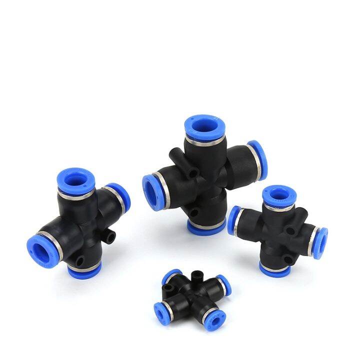 4mm 6mm 8mm 10mm 12mm Hose Tube Union Cross One Touch Air Pneumatic Push In Pipe Fitting Quick ...