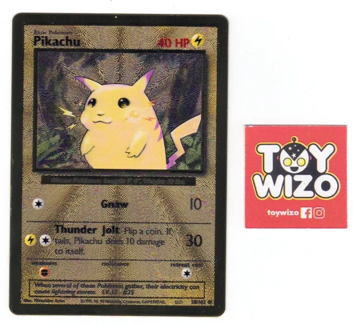 Pokemon TCG Gold Metal Pikachu from Celebrations 25th Anniversary ...