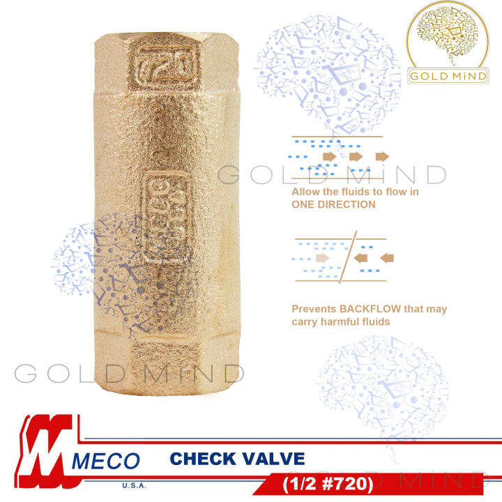 Meco Brass Check Valve 1/2" - Gold Mind Everyday Low Price | Lazada PH