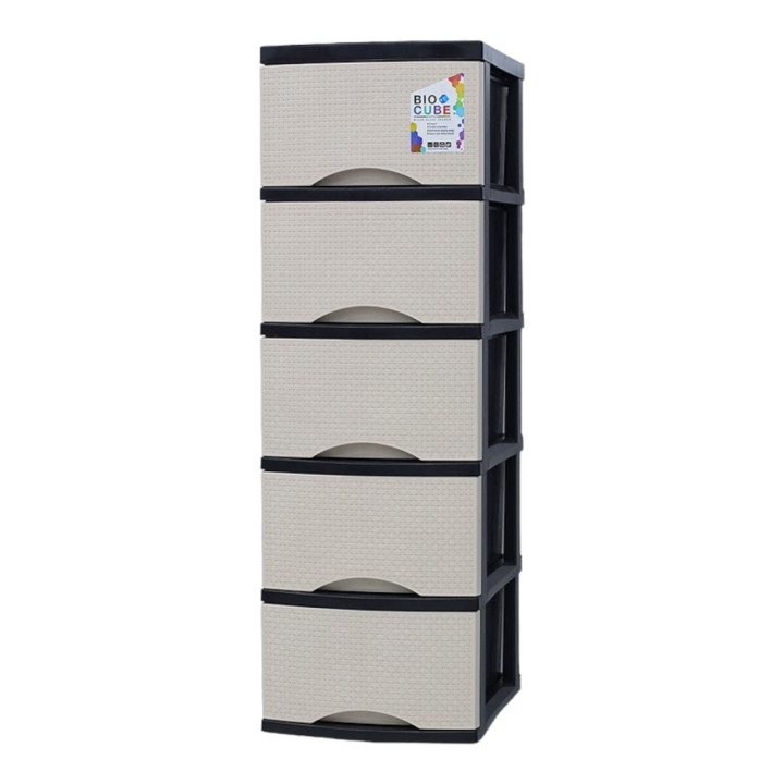 HMY 5 Layer Plastic Drawer Clothes Organizer Wardrobe Cabinet Wardrobe ...