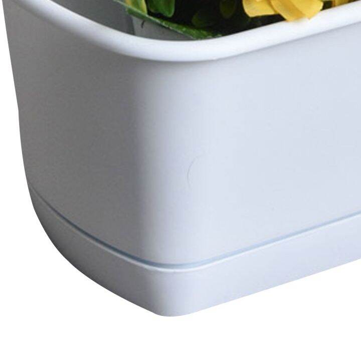 Clover 26 Cm Pot Tanaman Persegi Panjang Putih | Lazada Indonesia