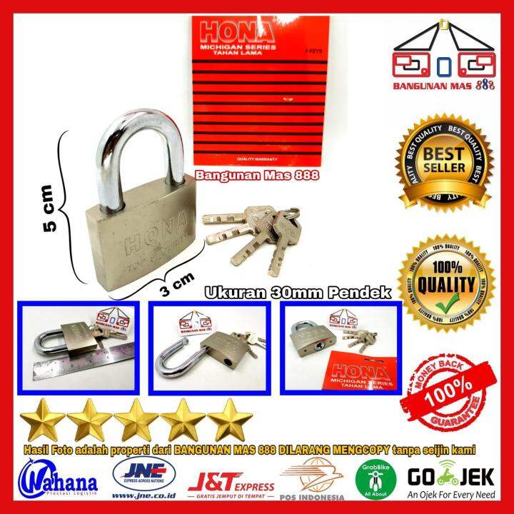 GEMBOK HONA 30 PENDEK - GEMBOK PAGAR - GEMBOK RUMAH - GEMBOK NEKEL ...