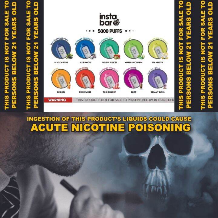 vape mod kit Insta bar 5000 puffs Disposable Pod Instabar Legit | Lazada PH