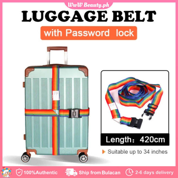 4.2 Meter LONG Luggage Strap Luggage Belt with Password Lock(Digit)/No ...