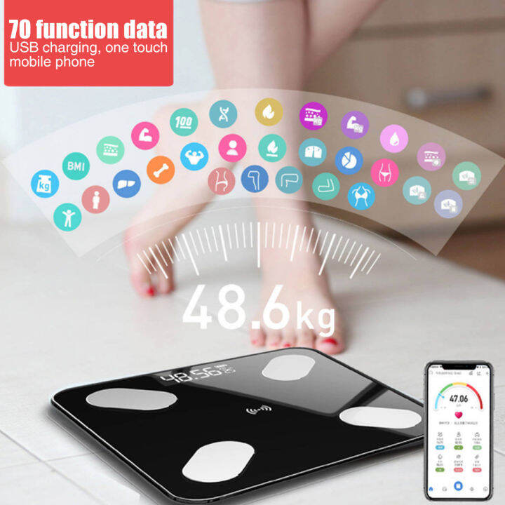 🥇 Original Intelligence Weight Scale BMI Smart Electronic App LED ...