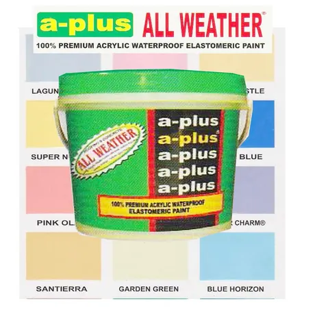 A-Plus All Weather 100% Premium Acrylic Waterproof Elastomeric Paint ...