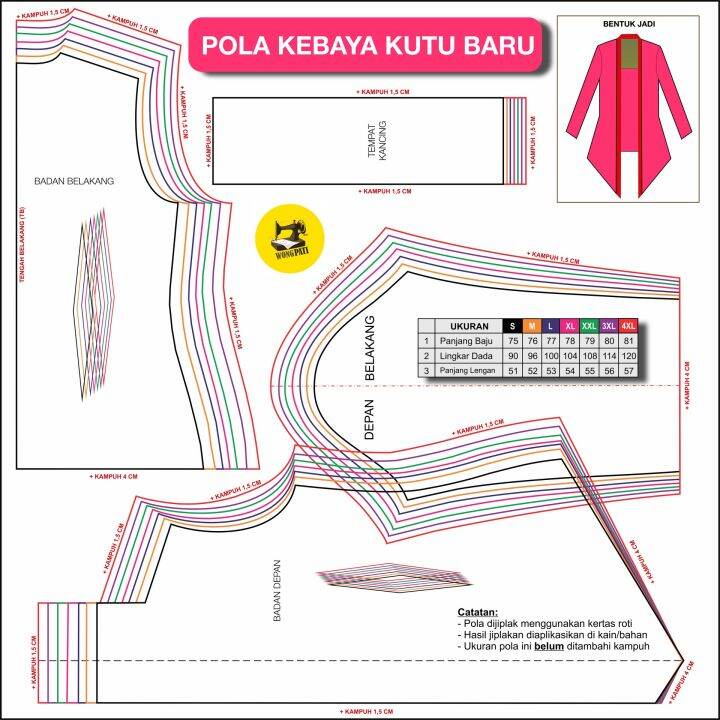 Pola Jiplak KEBAYA KUTU BARU | Lazada Indonesia