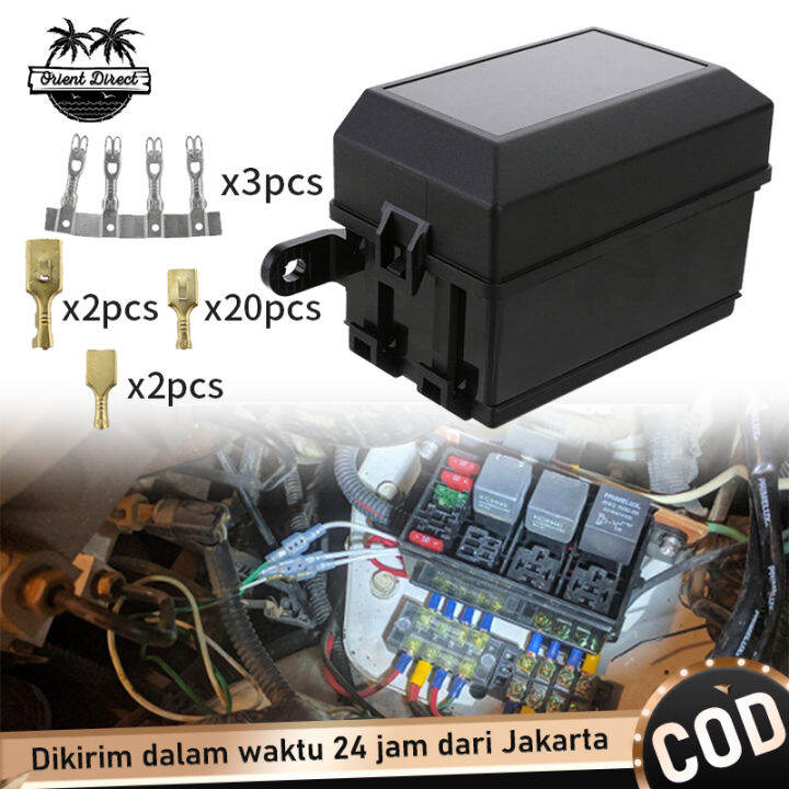 Fuse Holder Box Kotak Relai 12-Slot 6 Slot Relay 6 ATC/ATO Blok ...
