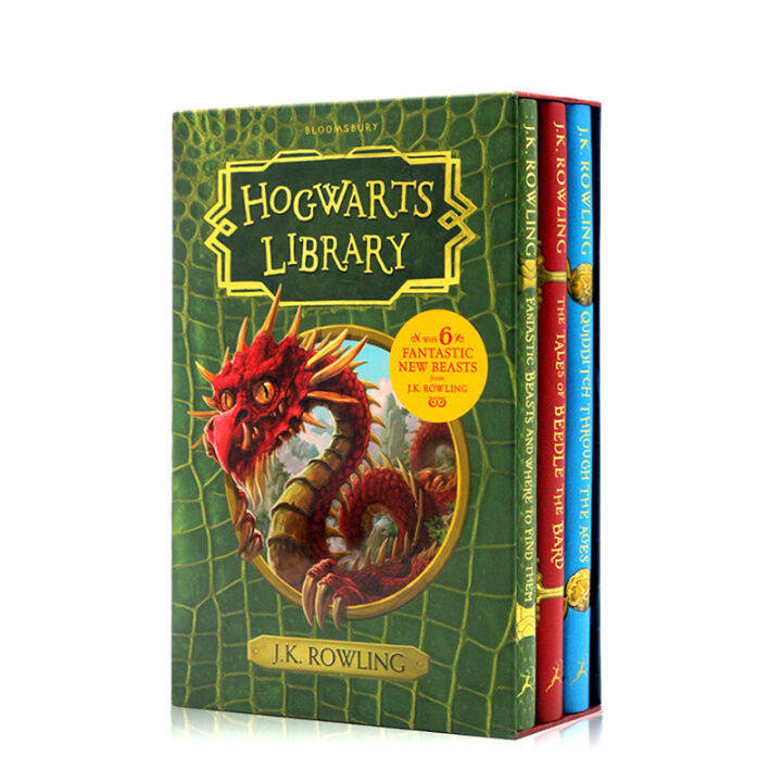 Hardcover English original genuine Hogwarts library 3 volume set the ...