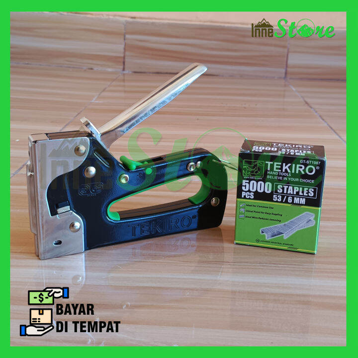 Staples Tembak 3in1 Dan Refill Isi Staples 6 mm TEKIRO - Staples Jok ...
