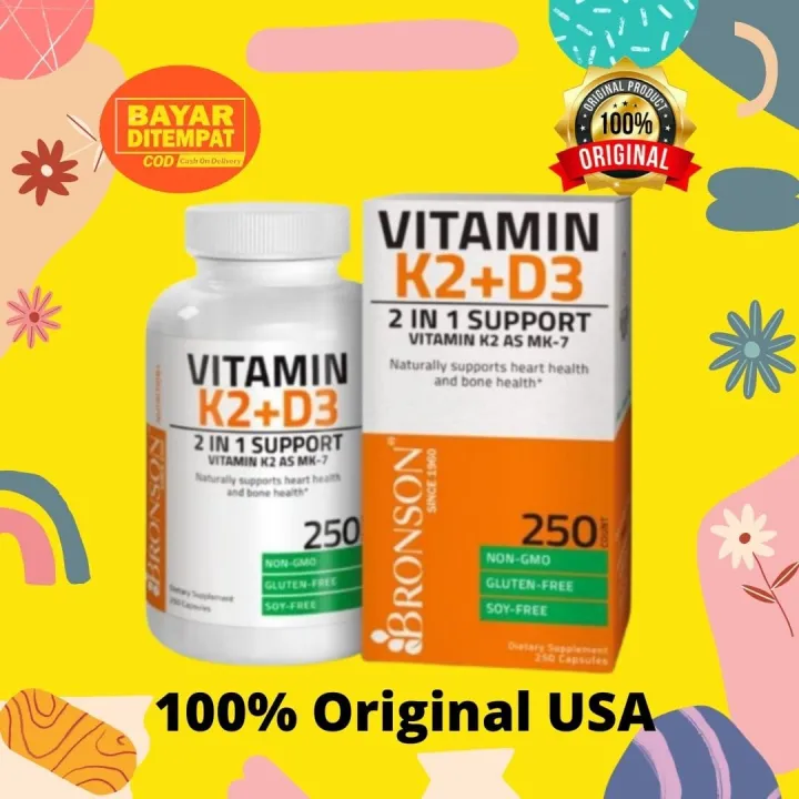 Bronson Vitamin K2+D3 - 250 Capsules | Lazada Indonesia