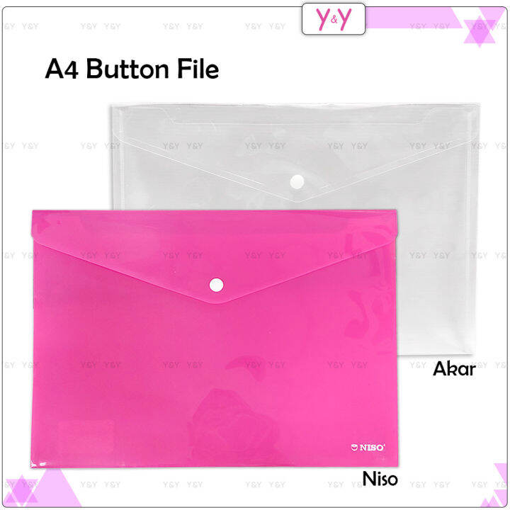 A4 Button File A4 Paper File Folder Pocket File Button Folder