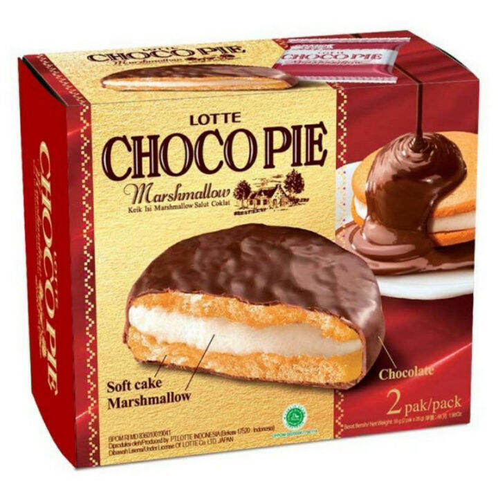 Lotte Choco Pie Marshmallow 56 Gr | Lazada Indonesia