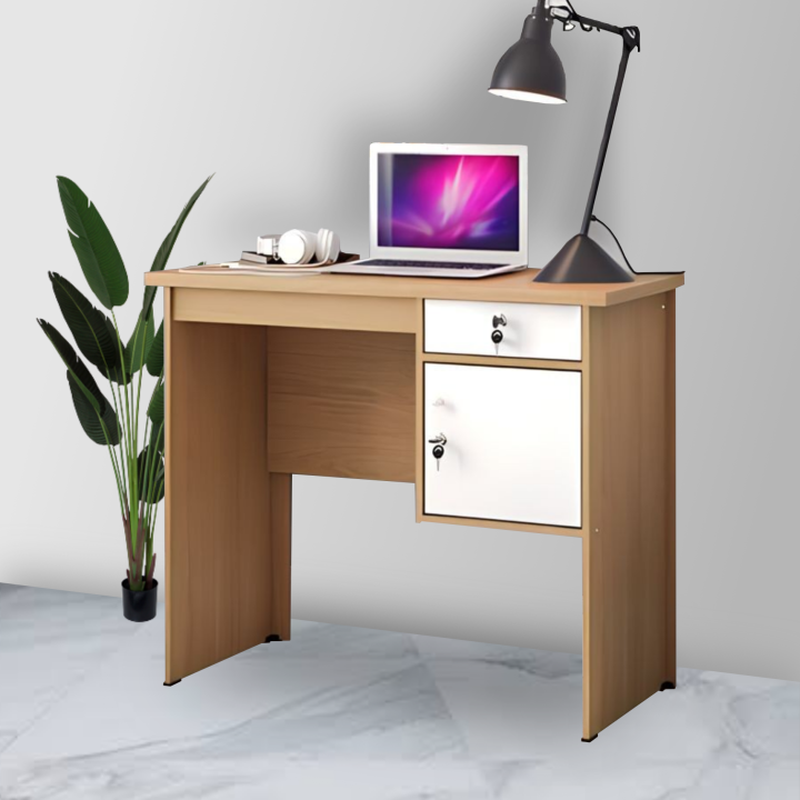 Meja Kantor Meja Komputer Meja Kerja Minimalis Bahan Partikel Board ...