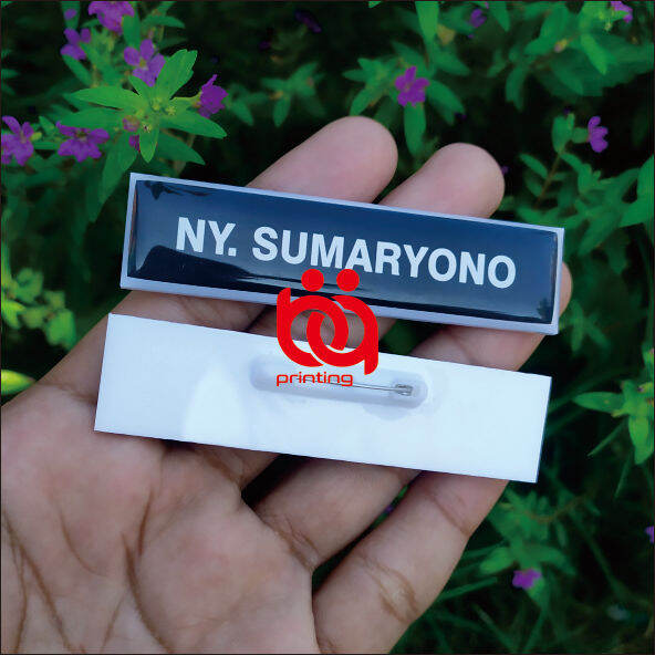Nama Dada Papan Nama Name Tag Akrilik Peniti dan magnet Name Tag ...