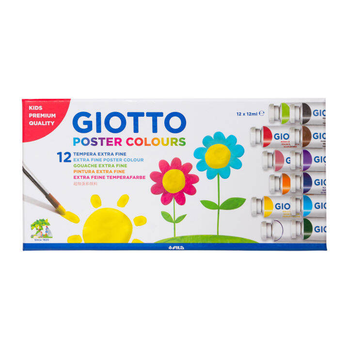 Giotto Poster Paint 12 Colors | Lazada Indonesia