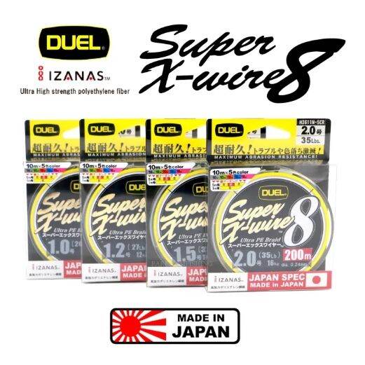 สาย PE Duel SUPER X-Wire X8 ยาว200/300 เมตร 5สี ของแท้ | Lazada.co.th