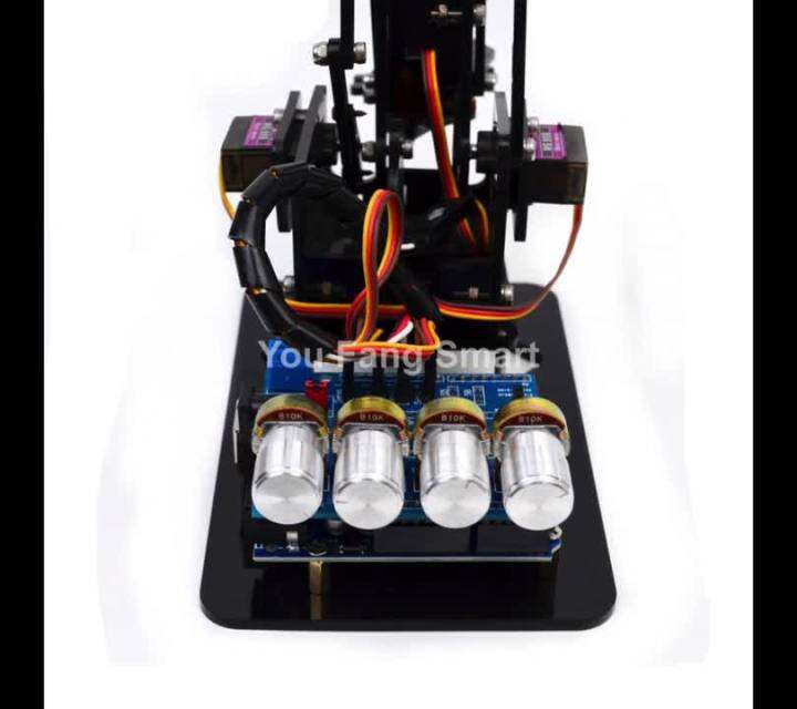 SG90 MG90S STEM 4 DOF หุ่นยนต์ Arm Kit Mechanical Arm Claw Kit PS2หรือ ...