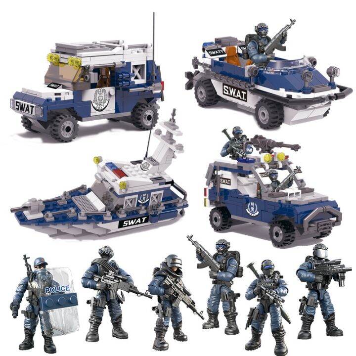 Mega Bloks SWAT Special Sea And Land Surprise Attack Cruise Speedboat ...