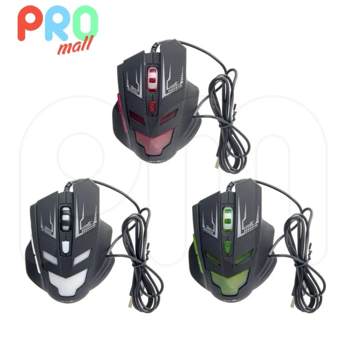 WEIBO with LED Light Gaming Optical Mouse series เมาส์สำหรับเล่นเกม 6D ...