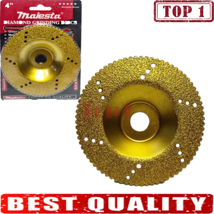 Majesta Diamond Grinding Disc Size 4" For Metal Glass plastic Ceramic ...