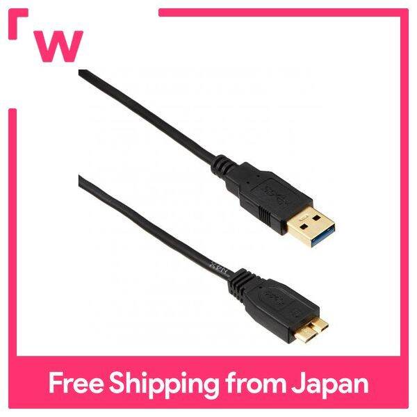 ELECOM USB cable [microB] USB3.0 (USB A male to microB male) slim 1m black USB3-AMBX10BK ...