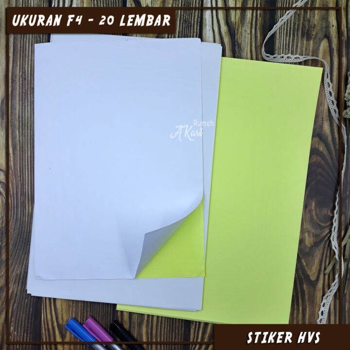 20 Lembar Stiker HVS Putih Ukuran F4 Folio Doff/Matte | Lazada Indonesia