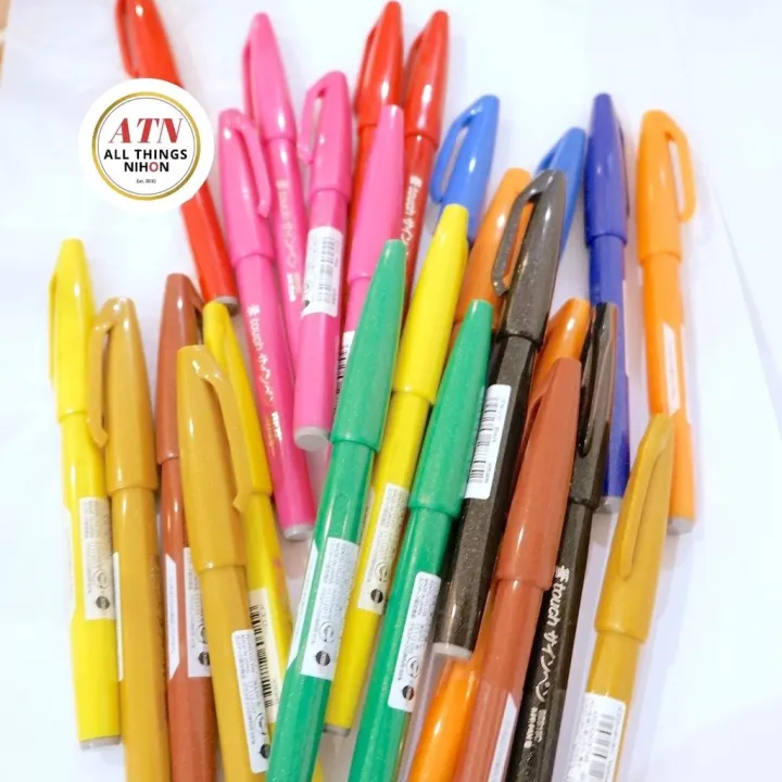 Pentel Touch Fude Sign/Brush Pens per piece ORIGINAL and NEW COLORS ...