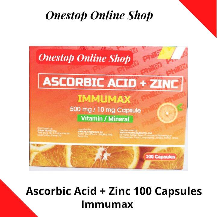 cod IMMUMAX 100's Capsules Ascorbic Acid Zinc 500mg/10mg | Lazada PH