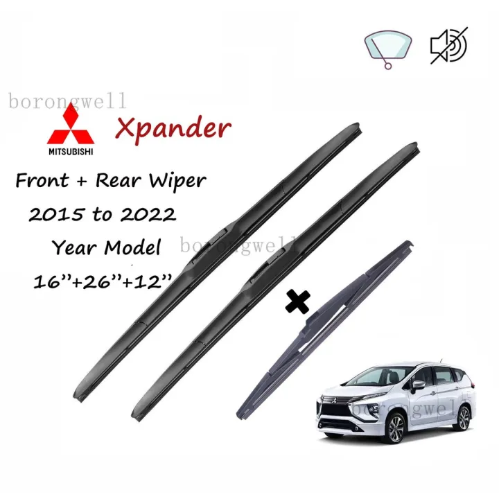 For Mitsubishi Xpander Front+rear 16+26+12 Wiper Blade for 2015 to 2022 ...